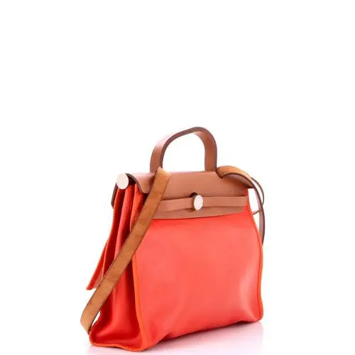 Hermès Herbag Zip Berline Vache Canvas And Leather 31