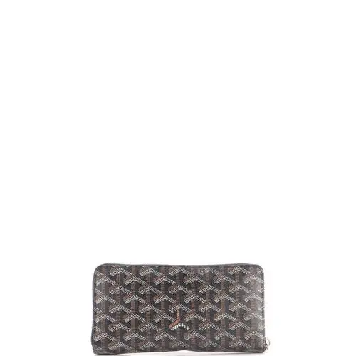 Goyard Matignon Zip Wallet Coated Canvas With Leather