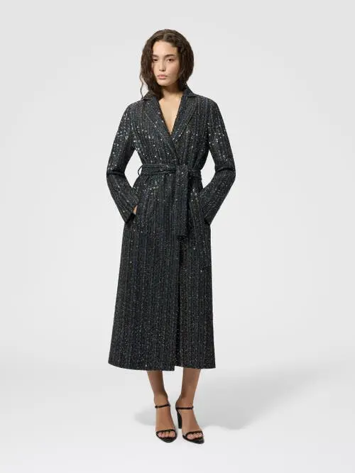 Missoni Striped Lamé Knit Duster Coat