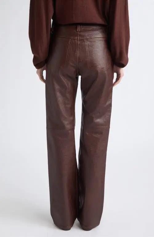LEMAIRE Straight Leg Leather Pants