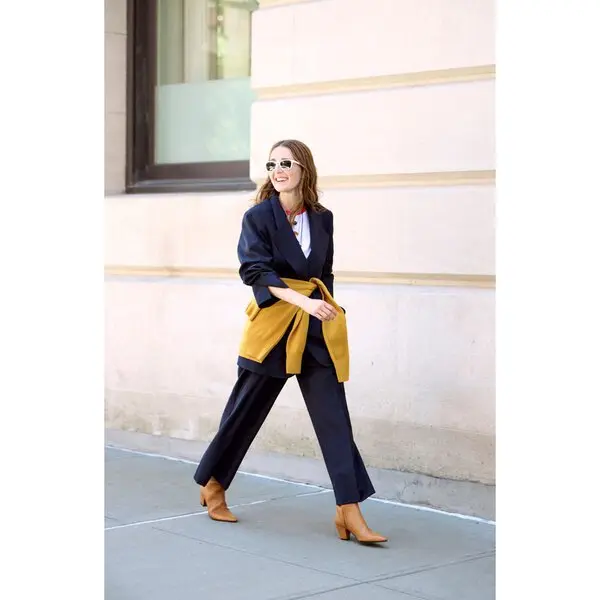 Sasuphi Wool Wide Leg Tuxedo Trousers