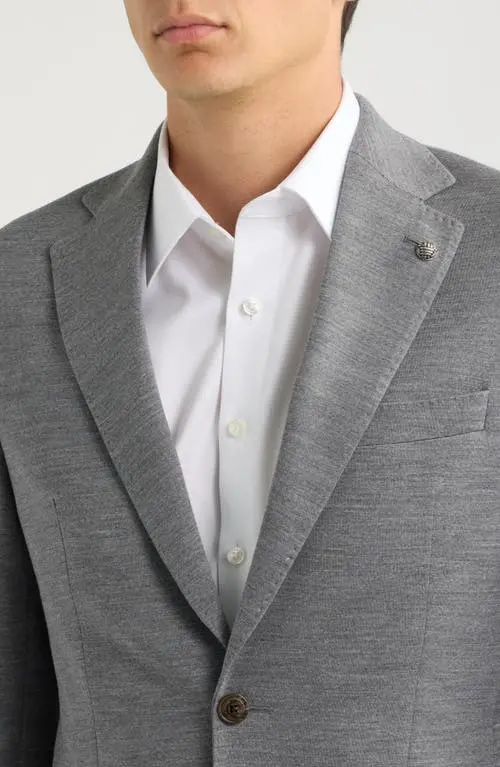 JACK VICTOR Hartford Wool Herringbone Knit Sport Coat