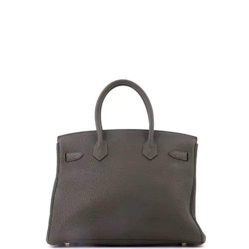 Hermès Birkin Handbag Green Togo With Gold Hardware 30