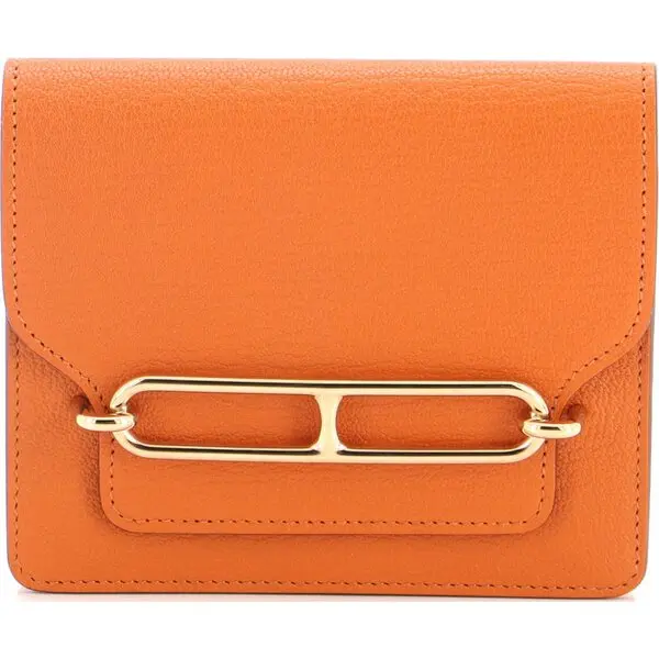 Hermès Roulis Slim Wallet Chevre Mysore - Orange