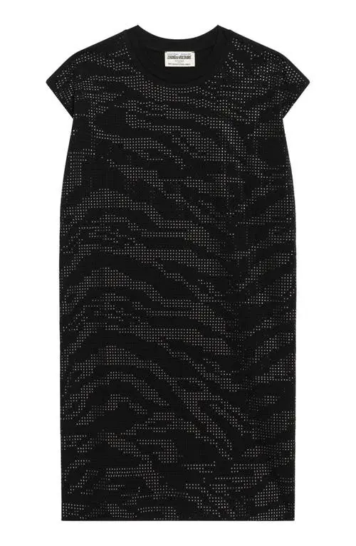Zadig&Voltaire Roe Strass Zebra Sleeveless Cotton Dress
