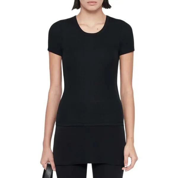 ALLSAINTS Teresa Scoop Neck T-shirt - Jet Black