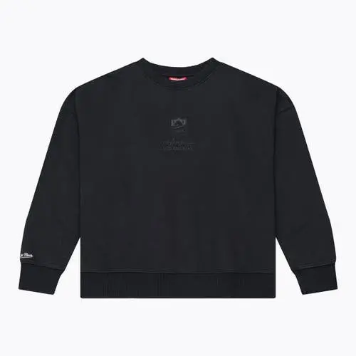Mitchell & Ness Los Angeles Chargers Core Essentials Micro Logo Fleece Sweatshirt - Black
