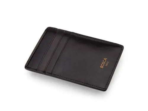 Bosca Dolce Deluxe Front Pocket Wallet - Black