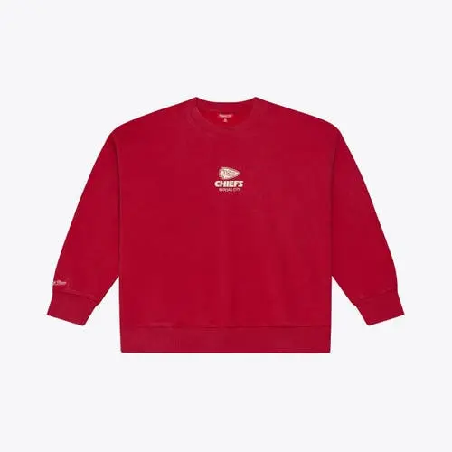 Mitchell & Ness Kansas City Chiefs Core Essentials Micro Logo Fleece Sweatshirt