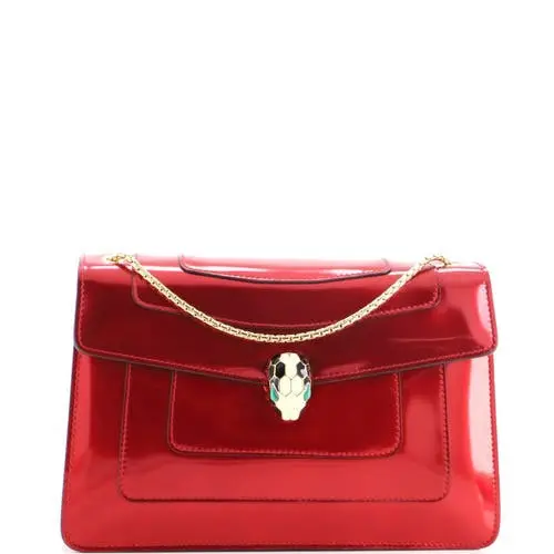 BVLGARI Serpenti Forever Shoulder Bag Patent Medium