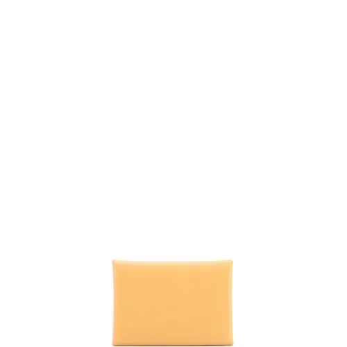 Hermès Calvi Duo Card Holder Evercolor - Brown