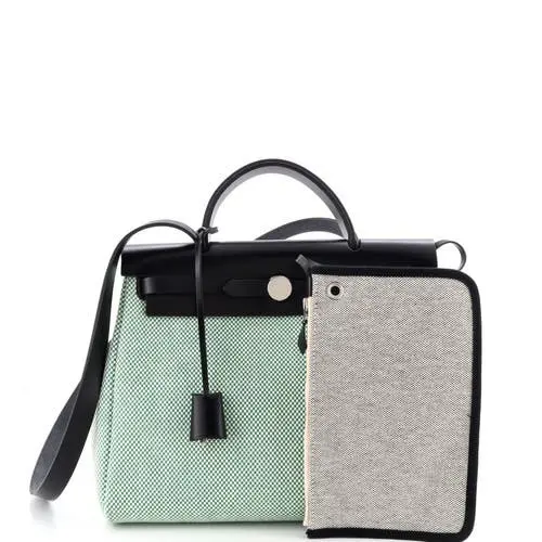 Hermès Herbag Zip Criss Viking Toile And Leather 31