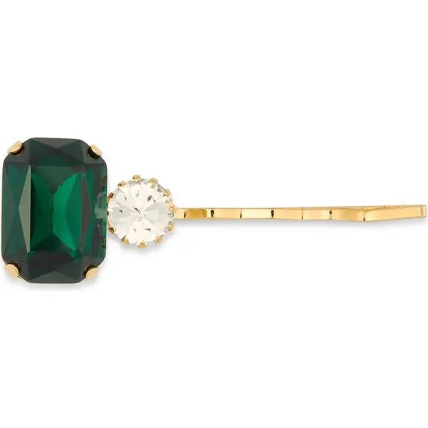 JENNIFER BEHR Gemma Bobby Pin - Emerald