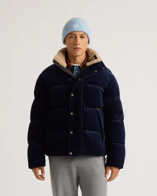KANUK Richmond Corduroy Puffer Jacket - Navy