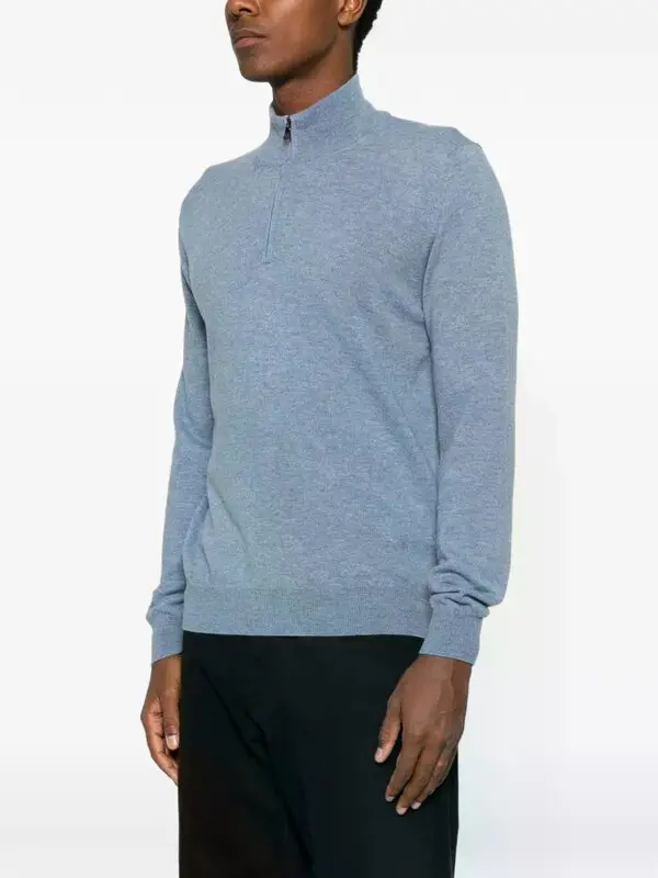 FERRANTE Quarter-zip Knitted Sweater
