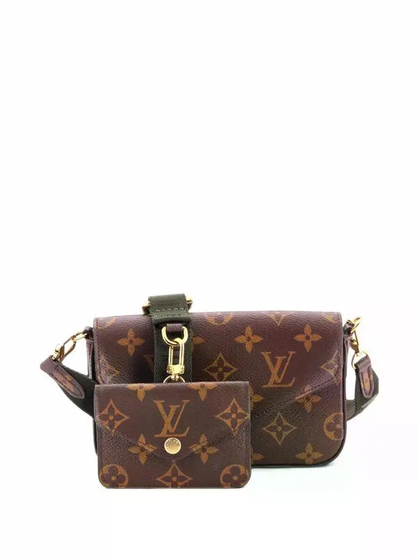 LOUIS VUITTON Felicie Strap & Go Handbag Monogram Canvas Crossbody Bag - Brown