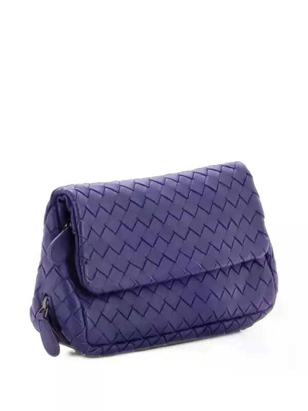 Bottega Veneta Expandable Chain Intrecciato Nappa Small Crossbody Bag - Blue