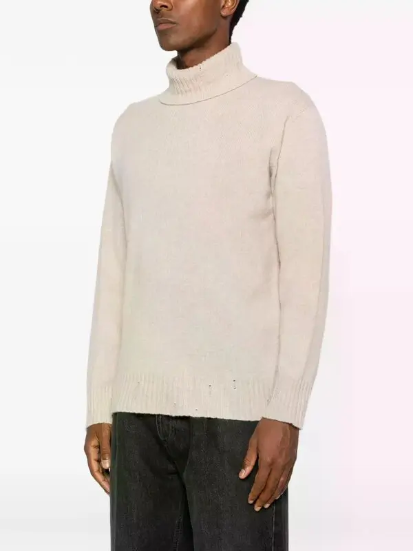 AMARANTO Roll-neck Ribbed-trim Sweater