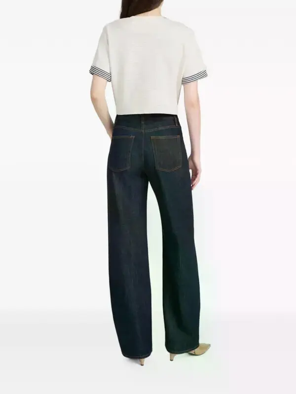 FRAME Off Duty Drawstring Wide-leg Jeans