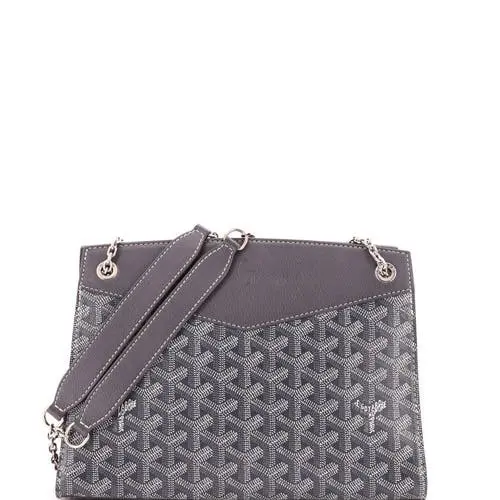 Goyard Structured Rouette Chain Shoulder Bag Coated Canvas Pm - Grey