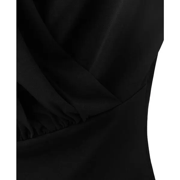 Mango Chiffon Drape Sleeveless Top
