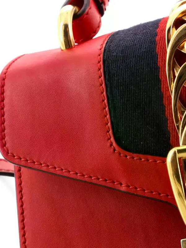 Gucci Sylvie Top Handle Bag Leather Mini Satchel