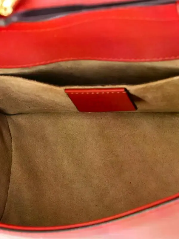 Gucci Sylvie Top Handle Bag Leather Mini Satchel