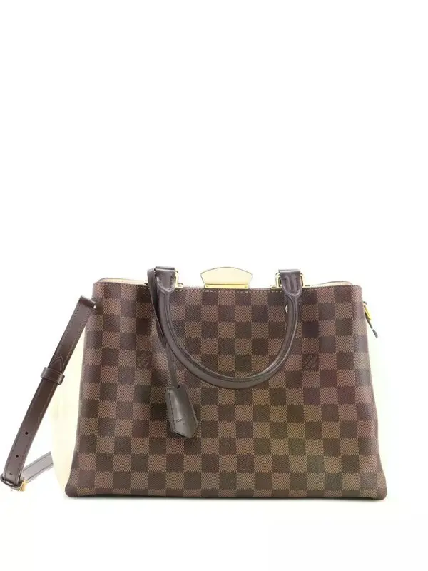 LOUIS VUITTON Brittany Handbag Damier Satchel - Brown