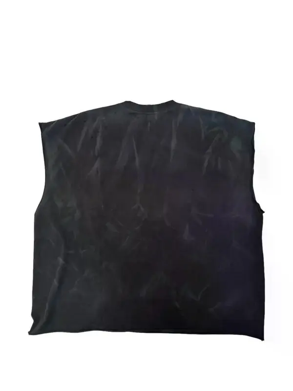 SATOSHI NAKAMOTO Distressed Slogan-print Tank Top