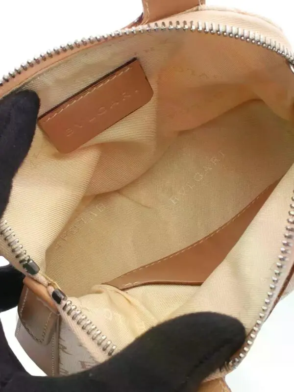 BVLGARI 2010-2026 Mini Logomania Canvas Handbag