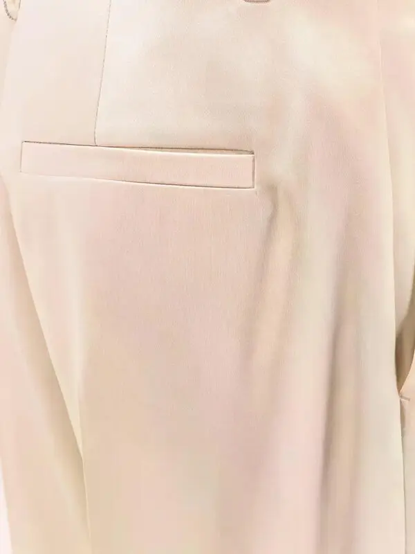Brunello Cucinelli Pleated Satin-finish Trousers