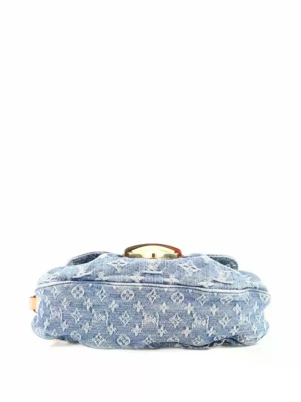 LOUIS VUITTON Sunset Handbag Remix Monogram Denim Clutch Bag