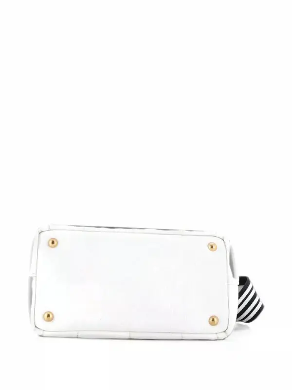 Prada Canapa Convertible Canvas Mini Tote Bag