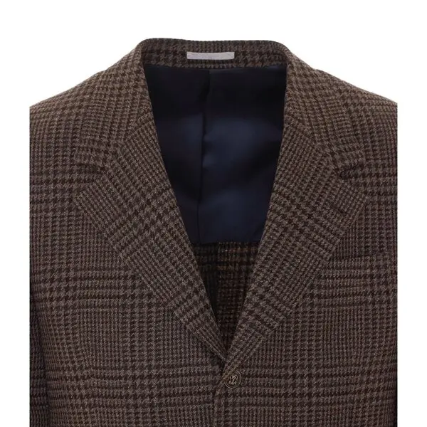 Brunello Cucinelli Tailored Prince Of Wales Cashmere Jacket