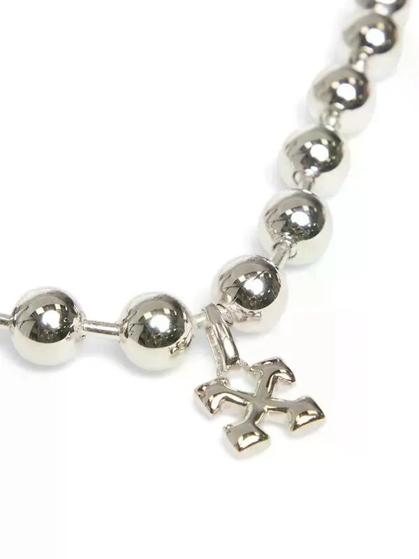 Off-White Arrow Ballchain Necklace - Silver