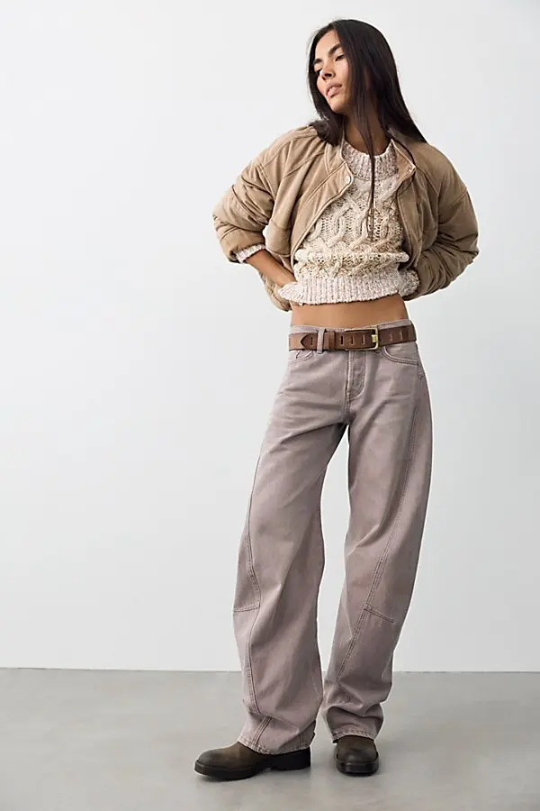 Free People We The Free Fable Yarn-dyed Twisted Jeans - Iris