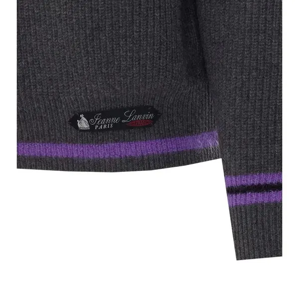 LANVIN Striped Sweater In Wool And Cashmere - Gray