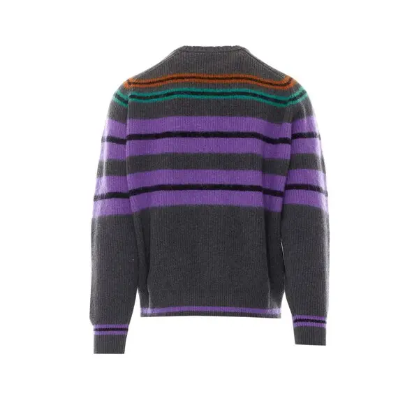LANVIN Striped Sweater In Wool And Cashmere - Gray