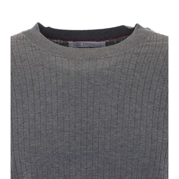 Brunello Cucinelli Patterned Rib Knit Sweater