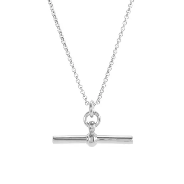 HYE JANE JEWELRY Kin Large Classic T-bar Necklace - Silver