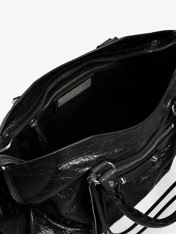 Balenciaga Le City M Leather Crossbody Bag - Black