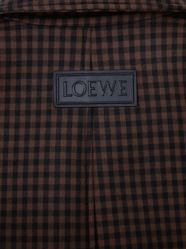 Loewe Wool Jacket With Checked Pattern