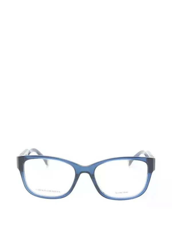 Carolina Herrera Rectangle-frame Glasses - Blue