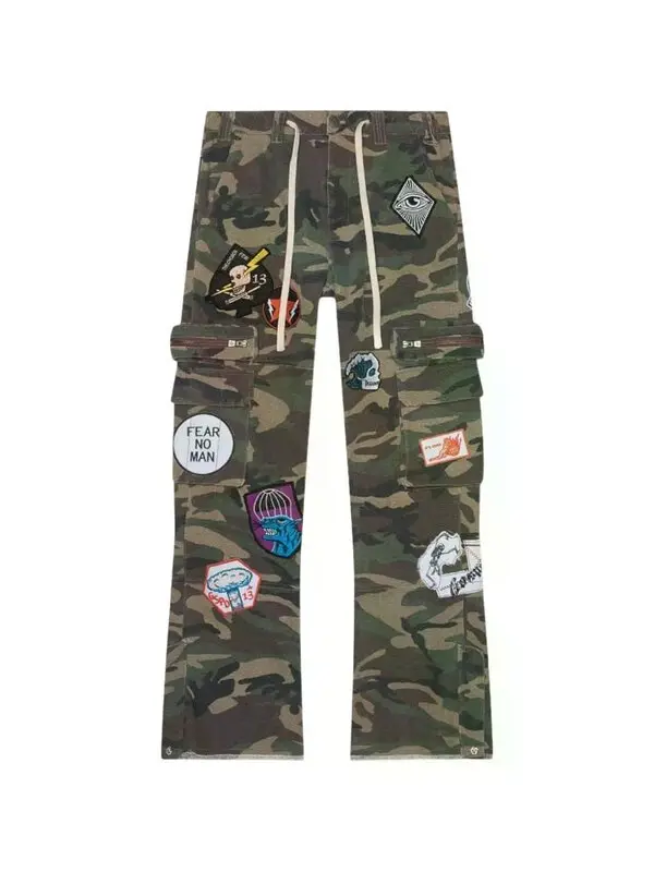 GODSPEED Patchwork Flared Cargo Pants