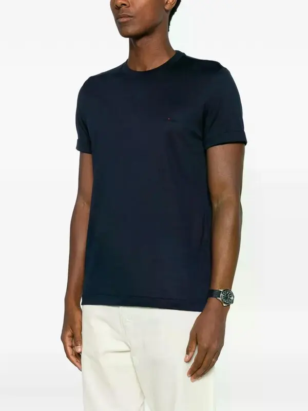 Kiton Logo-embroidered Round-neck T-shirt