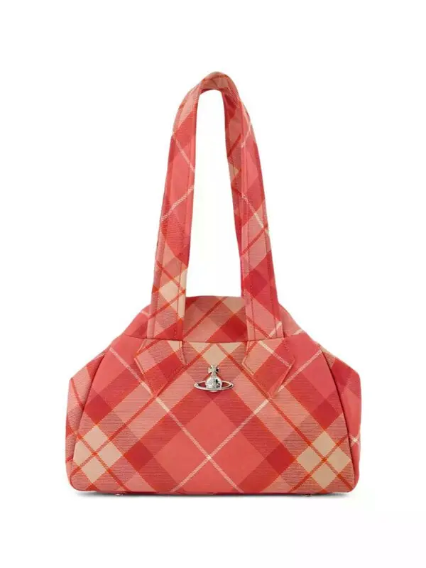 VIVIENNE WESTWOOD Archive Check Shoulder Bag - Red
