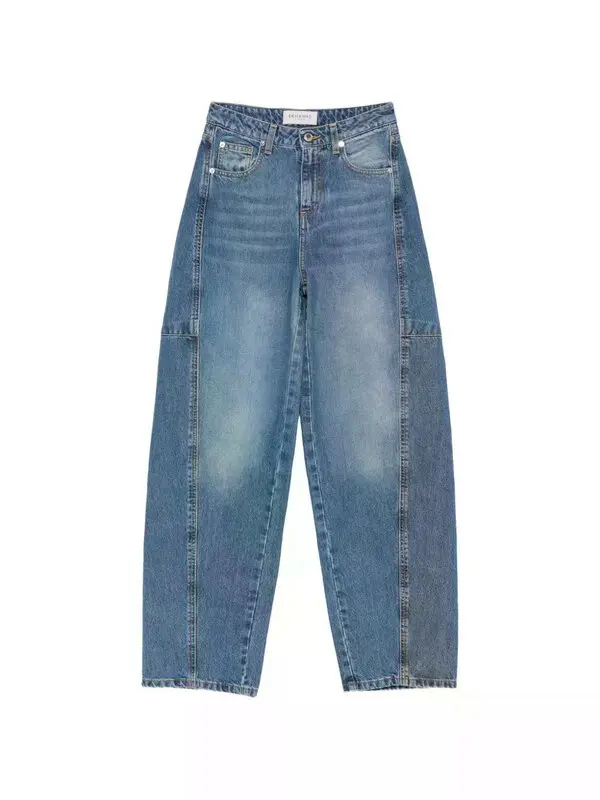 ERMANNO FIRENZE Panelled Faded-effect Jeans