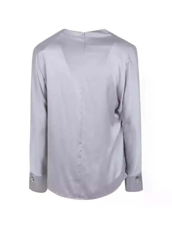 Max Mara Draped Silk Shirt