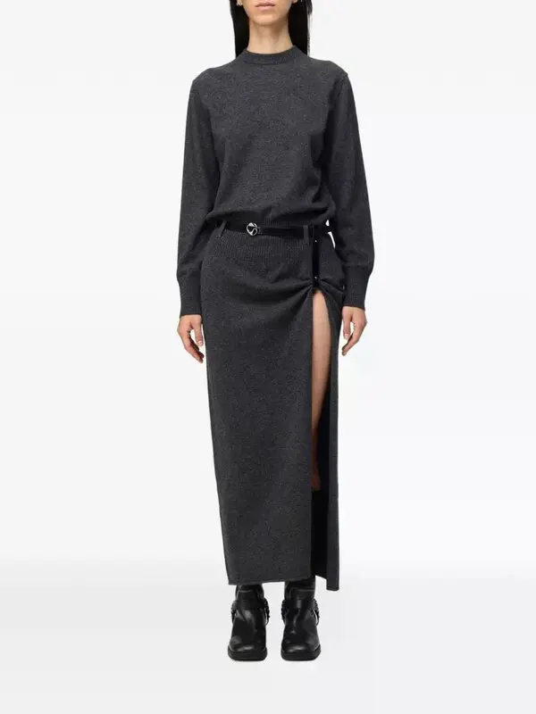 Coperni Belted Side-slit Maxi Dress