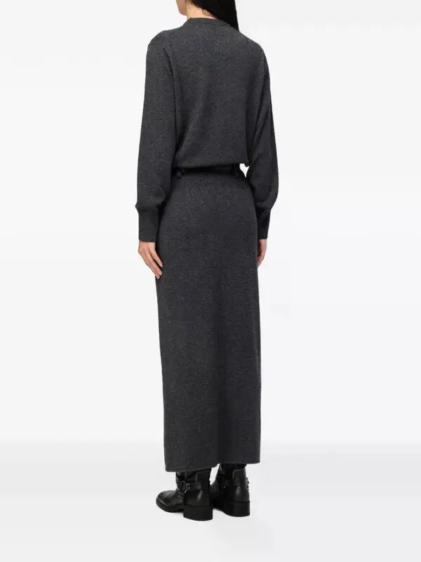 Coperni Belted Side-slit Maxi Dress